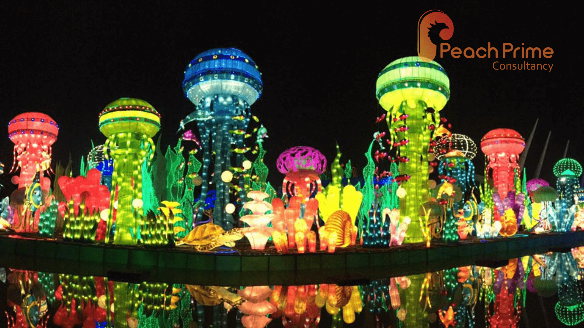 Aquatic theme Glow garden - Peach Prime Consultancy